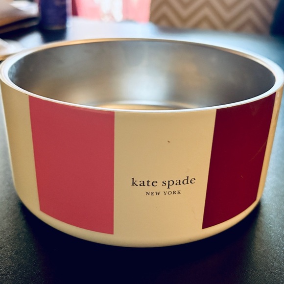 kate spade | Dog | Kate Spade Pink And Red Striped Dog Food Or Water ...